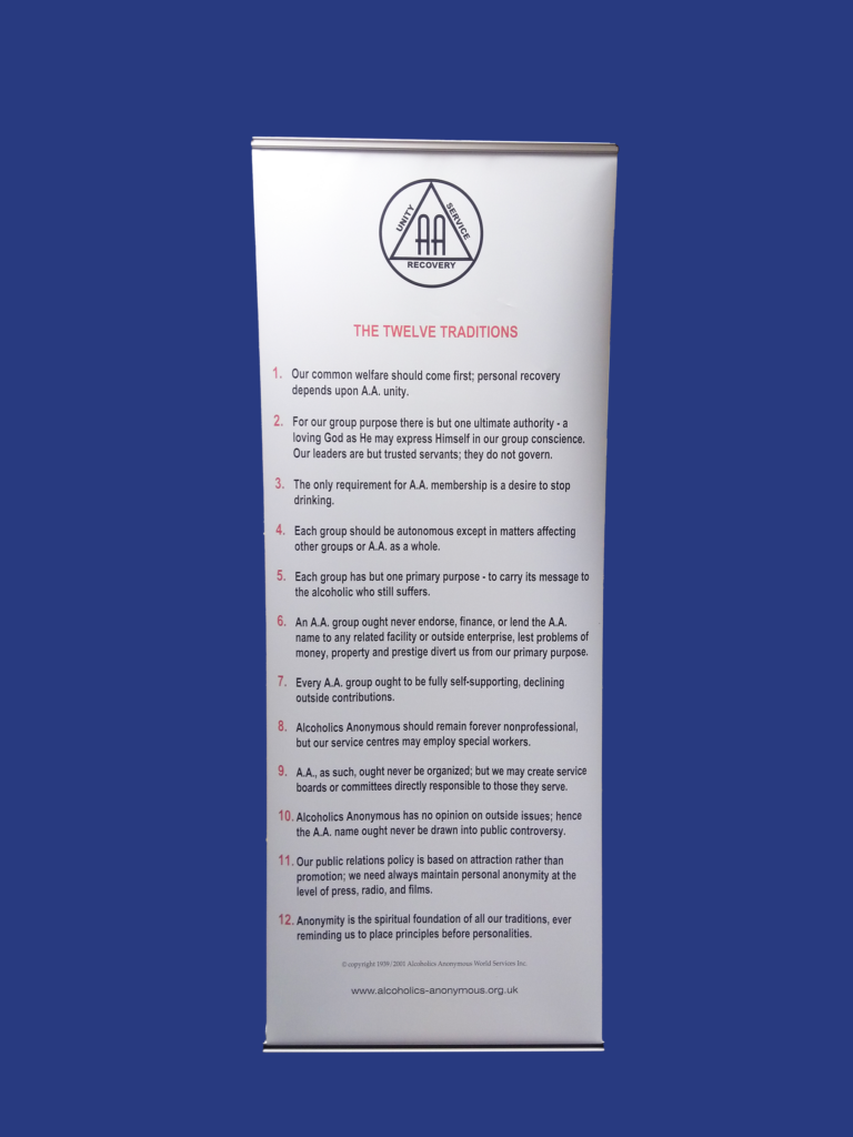 Banner - 12 Traditions (Pull Up 2m x 1m) - Alcoholics Anonymous