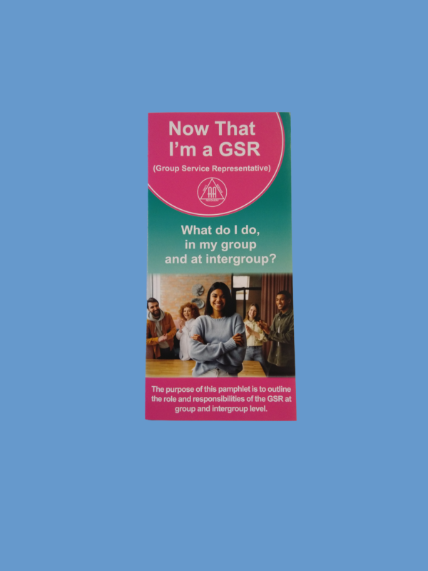 Now that I'm a GSR - Alcoholics Anonymous