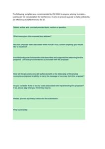 Plenary Session - CSC Template for insertion to pamphlet 'General ...
